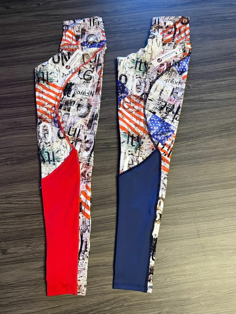 American Flag Legging with Shin Cutout – I Live For Leggings